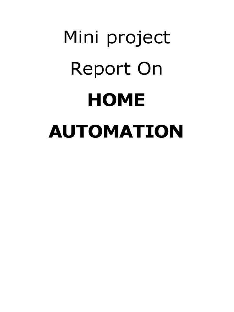 Mini Project Report On: Home Automation | PDF | Rectifier | Diode