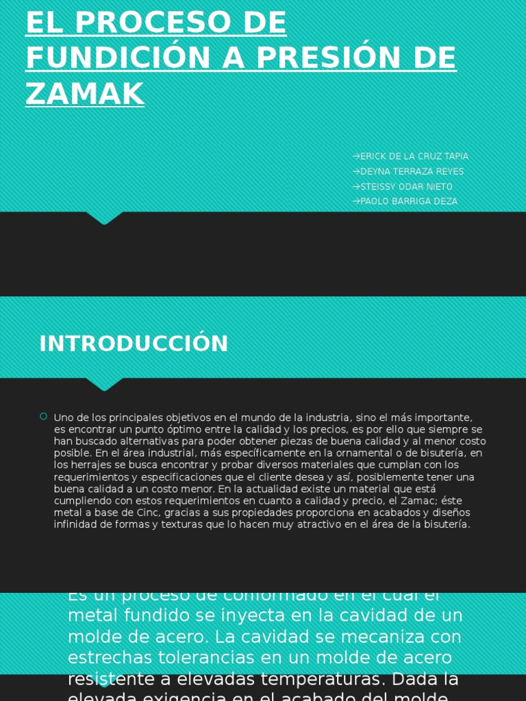 Zamak | PDF | Cobre | Aleación