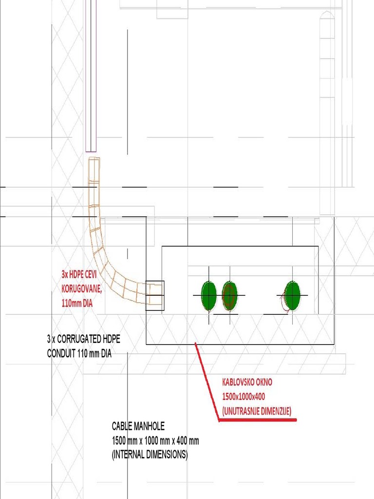 Cable Pit (Manhole) Cross Section | PDF