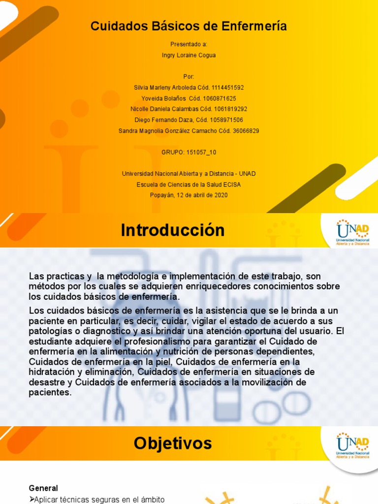 Cuidados Básicos de Enfermería en UNAD | PDF | Dieta | Enfermería