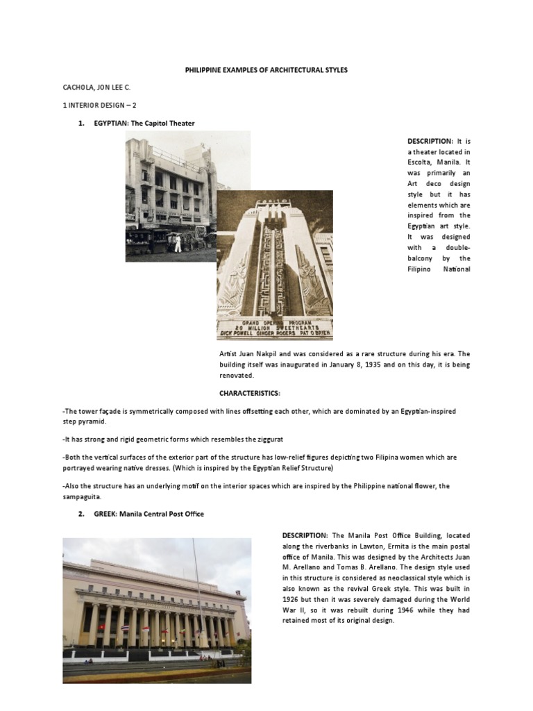 Architectural Styles in The Philippines | PDF | Architectural Design ...