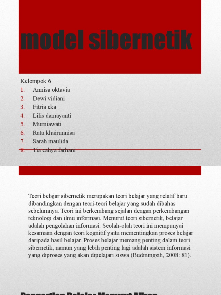 Model Sibernetik | PDF