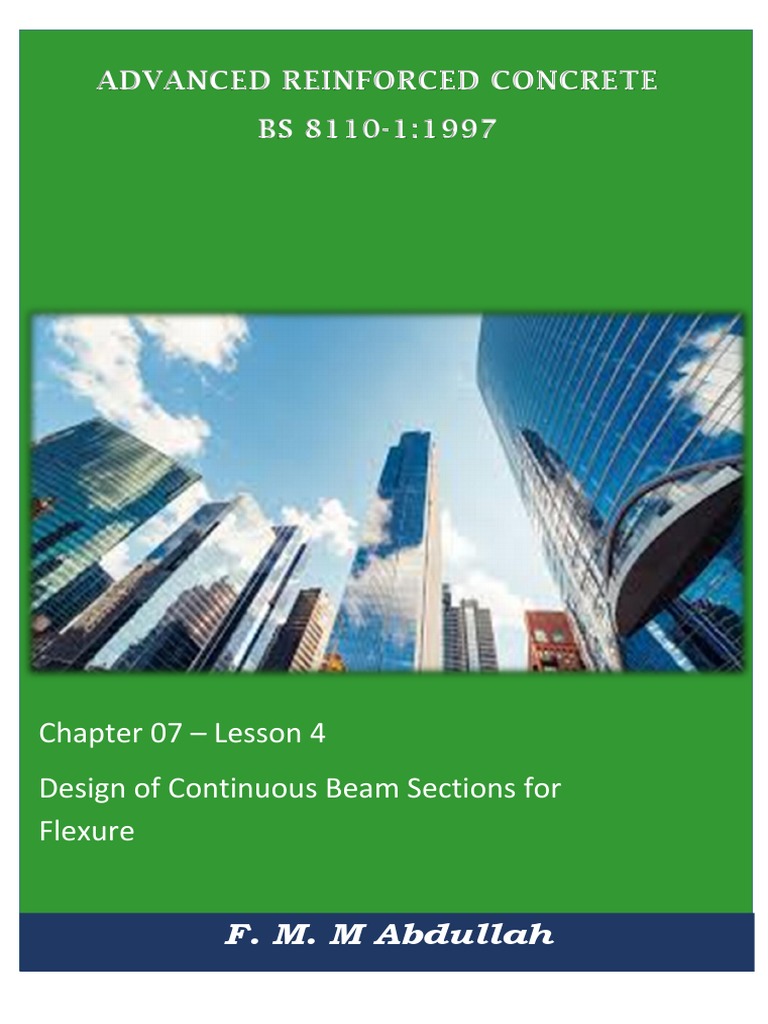 Chapter 07-Unit 04 - Design of Continous Beam For Flexure PDF | PDF ...
