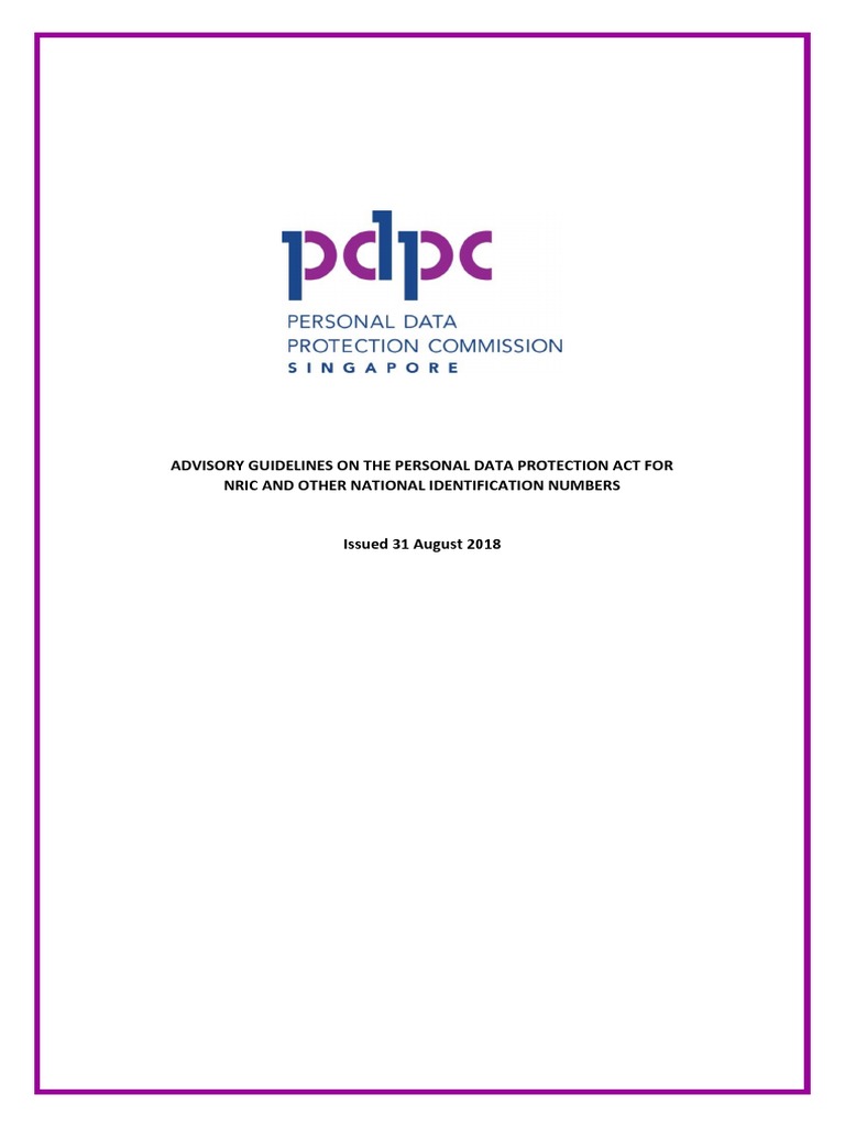 Advisory Guidelines For NRIC Numbers - 310818 | PDF | Identity Document ...