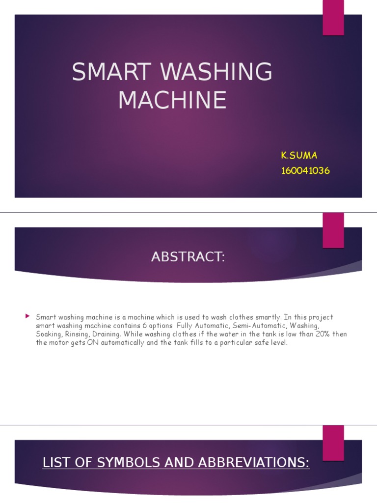 Smart Washing Machine | PDF | Washing Machine | Computing