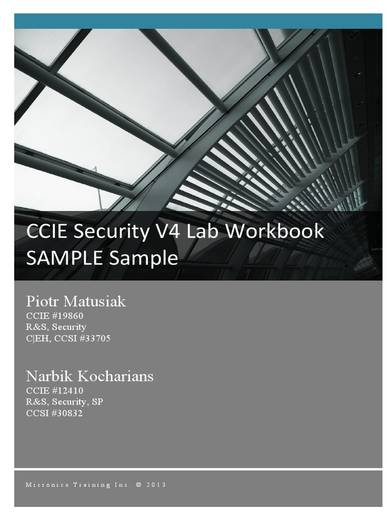 CCIE Security v4 Workbook Sample - Narbik PDF | PDF | Ip Address | Internet Protocols