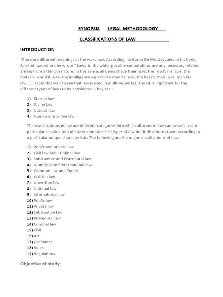 Classifications of Law Explained | PDF | International Law | Common Law
