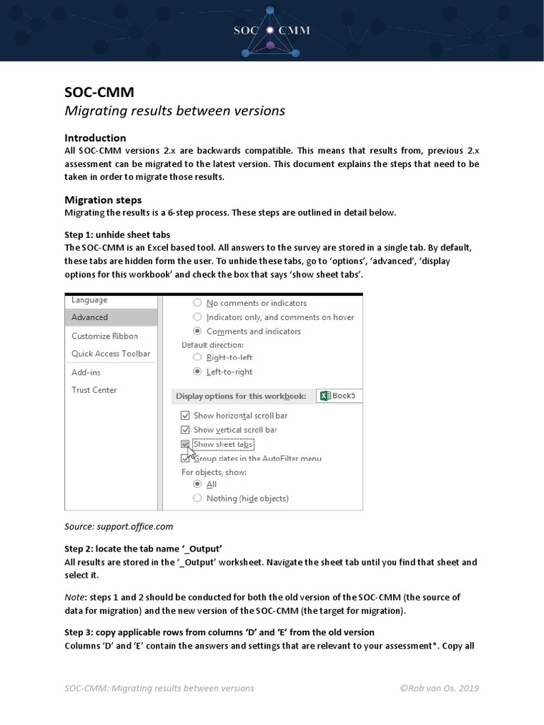 Soc-Cmm: Migrating Results Between Versions | PDF | Microsoft Excel ...
