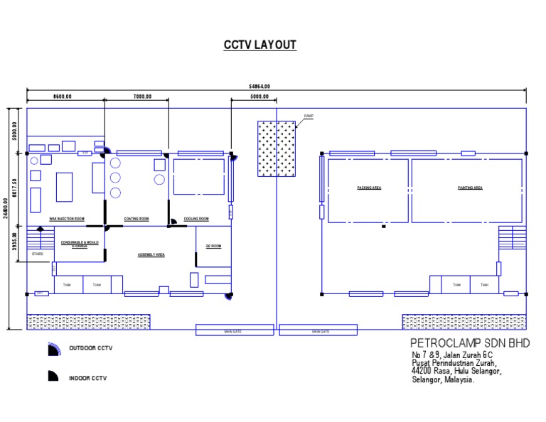CCTV Layout Plan for Petroclamp Facility | PDF