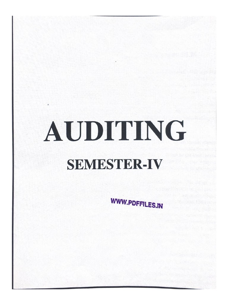 Auditing Notes PDF | PDF