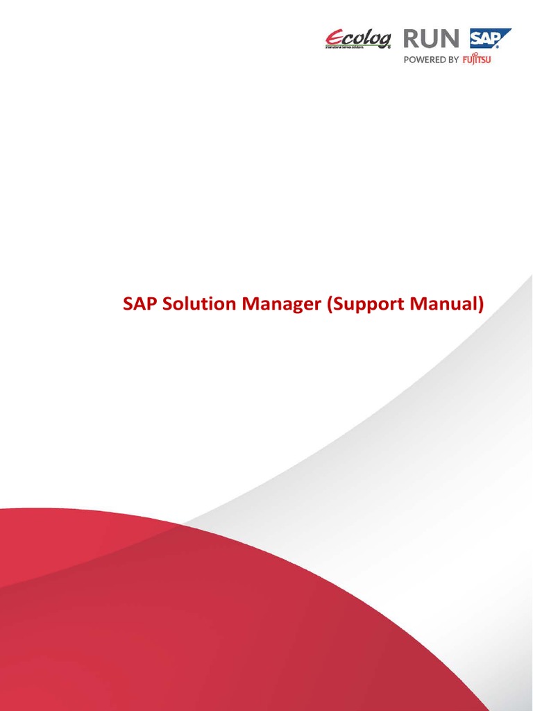 SAP Solution Manager (Support Manual) PDF | PDF