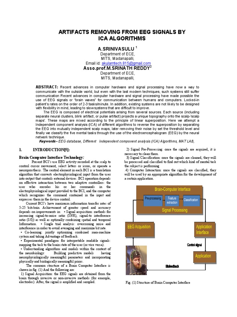 Artifacts Removing From Eeg Signals by Artifacts Removing From Eeg Signals by Ica Algorithms ...