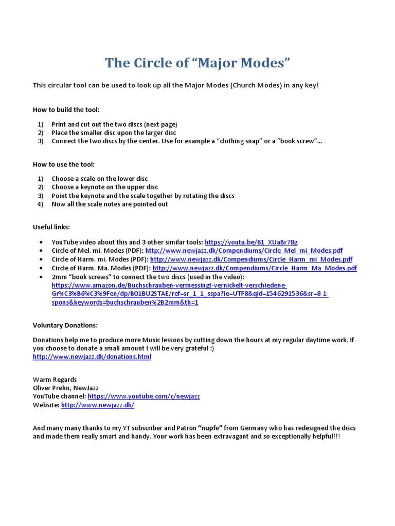 Circle Major Modes PDF | PDF