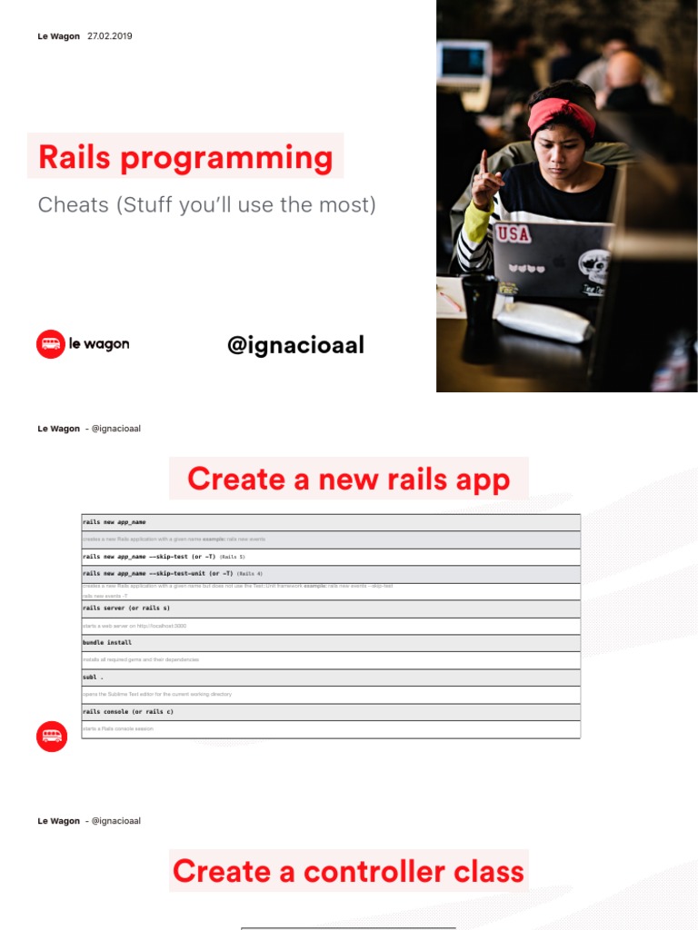Rails Programming: Cheats (Stuff You'll Use The Most) | Download Free PDF | Boolean Data Type ...