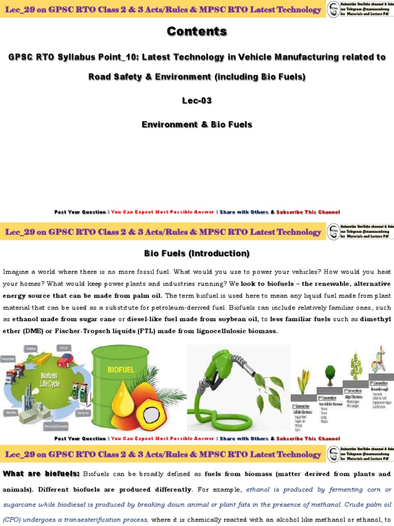Lec - 29 PDF | PDF | Biofuel | Biodiesel