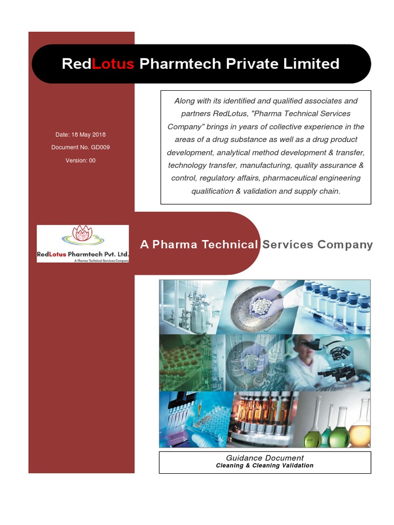 Cleaning Validation Guidelines 2018 | PDF | Verification And Validation ...