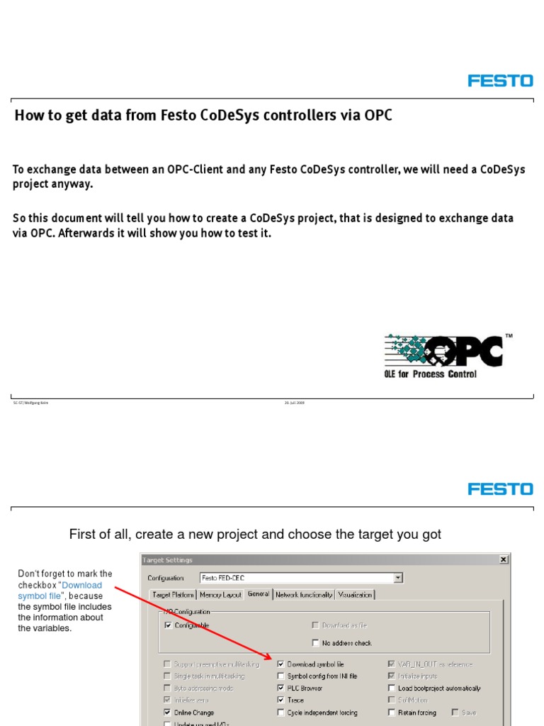 FAQ - How To Get Data From Festo Codesys Controller Via OPC PDF | PDF ...