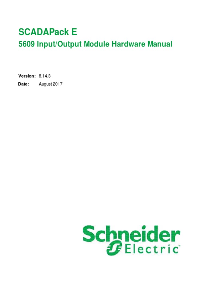 SCADAPack 5609 Hardware Manual PDF | PDF | Relay | Power Supply