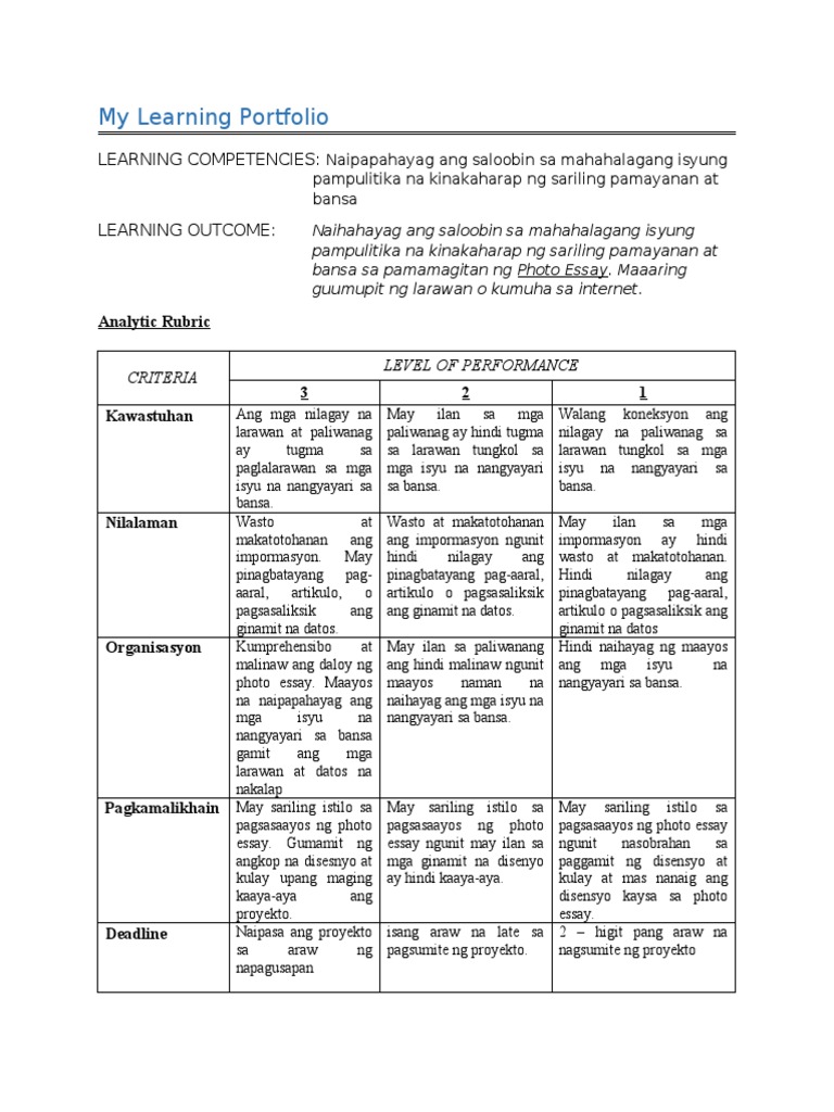FS5 - EP7 - My Learning Portfolio | PDF