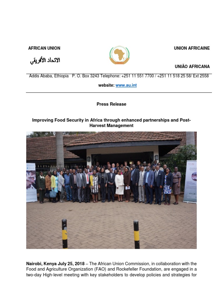 Improving Food Security in Africa Through Enhanced Partnerships and ...