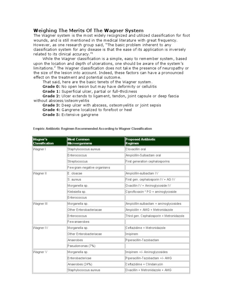 Diabetic Foot Ulcer Classification Guide | PDF | Validity (Statistics ...