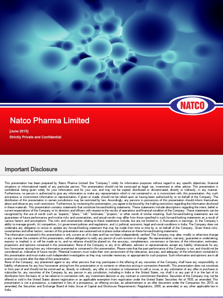 Natco Pharma at a Glance: A Vertically Integrated Pharmaceutical ...