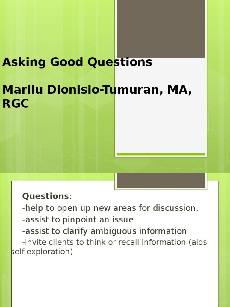 Module 2 Asking Good Questions Empathy Confrontation Hand Out | PDF ...