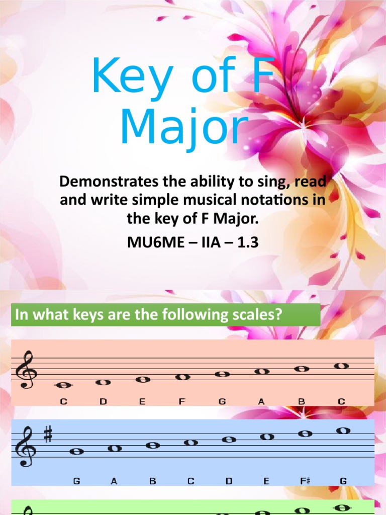 Key of F Major | PDF