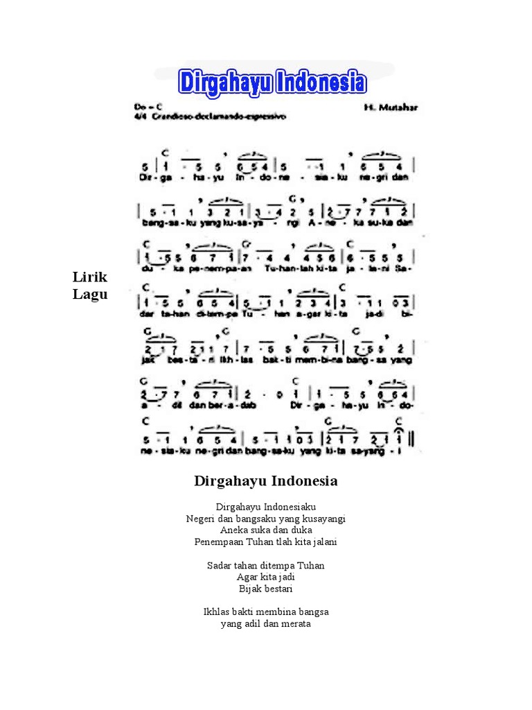 Partitur Lagu | PDF