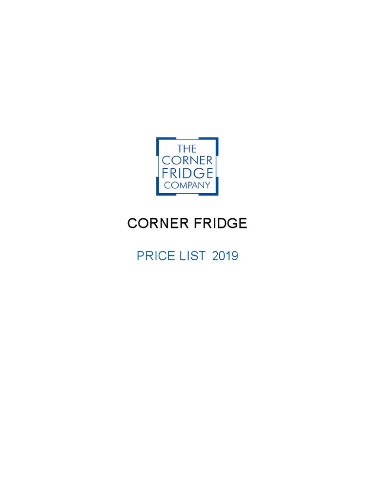 Corner Fridge Price List February 2019 1 PDF | PDF | Refrigerator | Door
