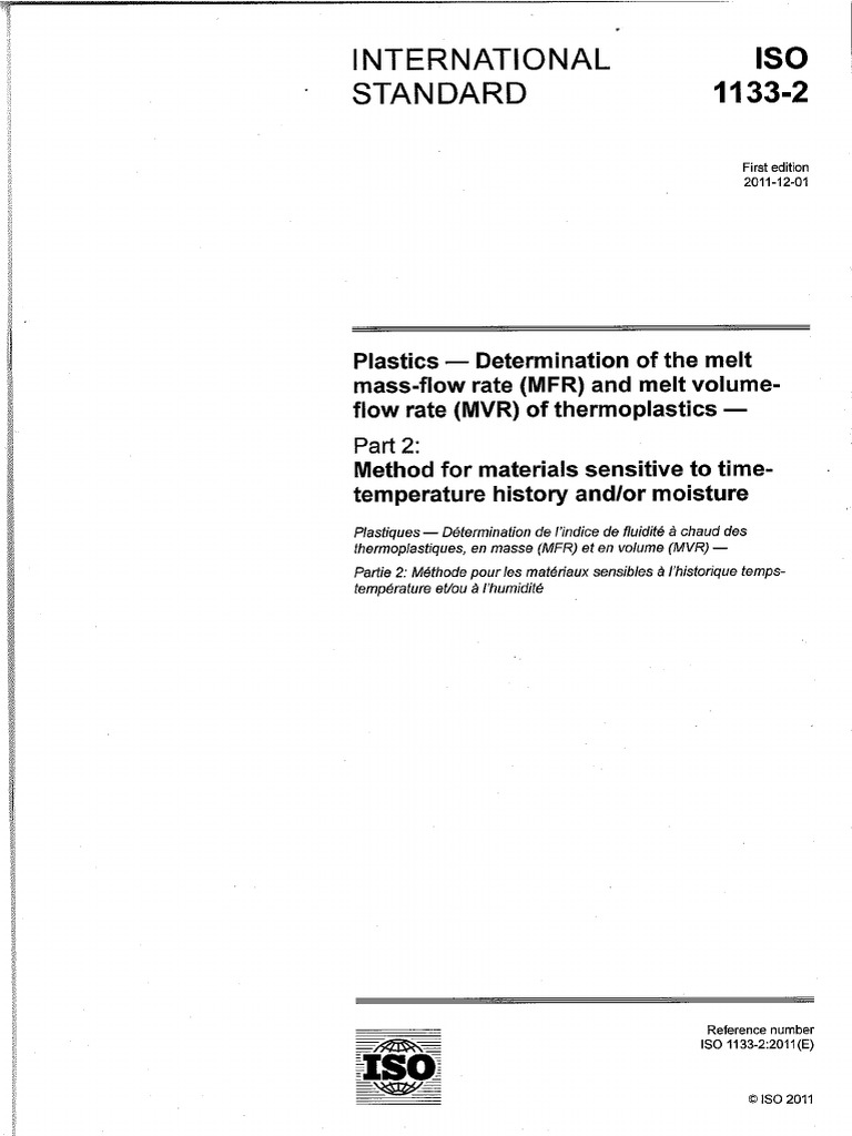 Iso 1133-2 (MFR) | PDF
