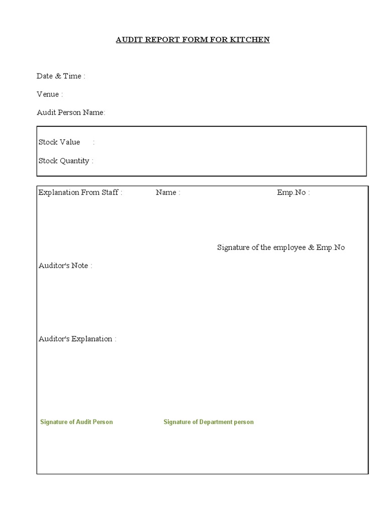 Checklist For Kitchen Audit | PDF | Hygiene | Hand Washing