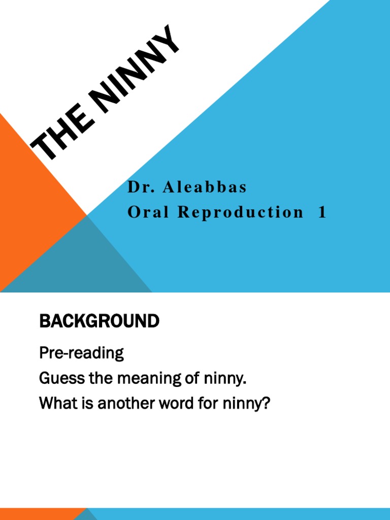 The Ninny | PDF