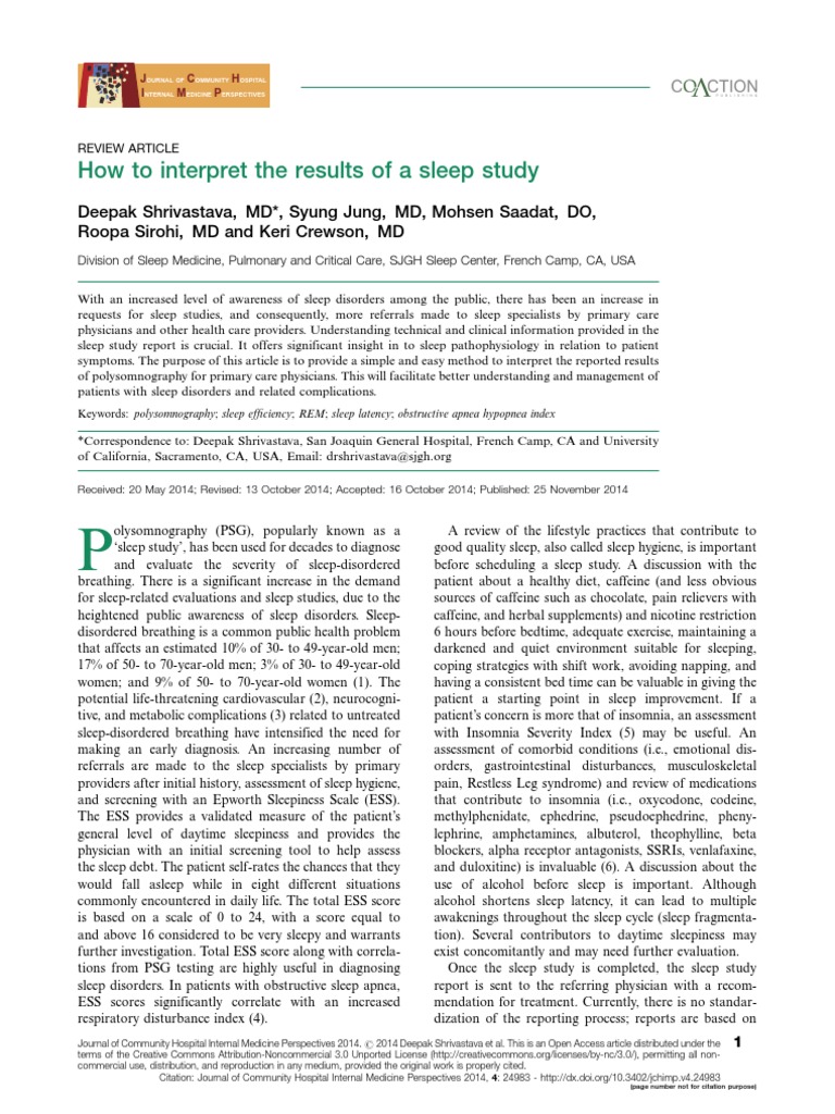 Sleep Study Interpretation | PDF | Rapid Eye Movement Sleep | Sleep