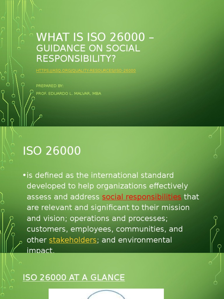 What Is Iso 26000 - : Guidance On Social Responsibility? | PDF | Career ...