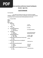 Packaging Questionnaire | PDF | Packaging And Labeling | Brand