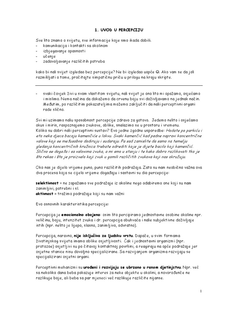 PERCEPCIJA - Tihana Brklja Źi Ç PDF | PDF