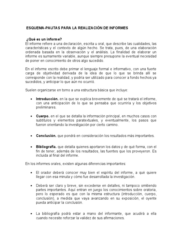 Que Es y Como Se Hace Un Informe | PDF | Información | Cognición
