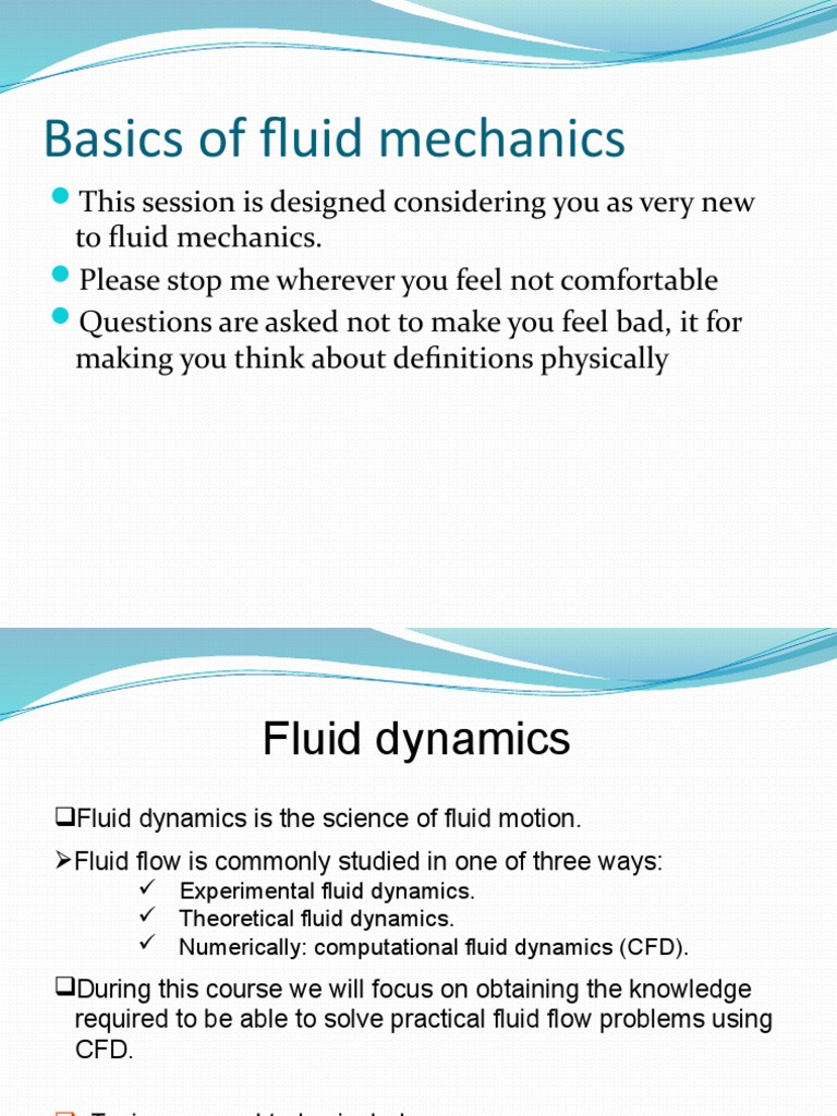 Introduction Slides | Download Free PDF | Fluid Dynamics | Fluid Mechanics