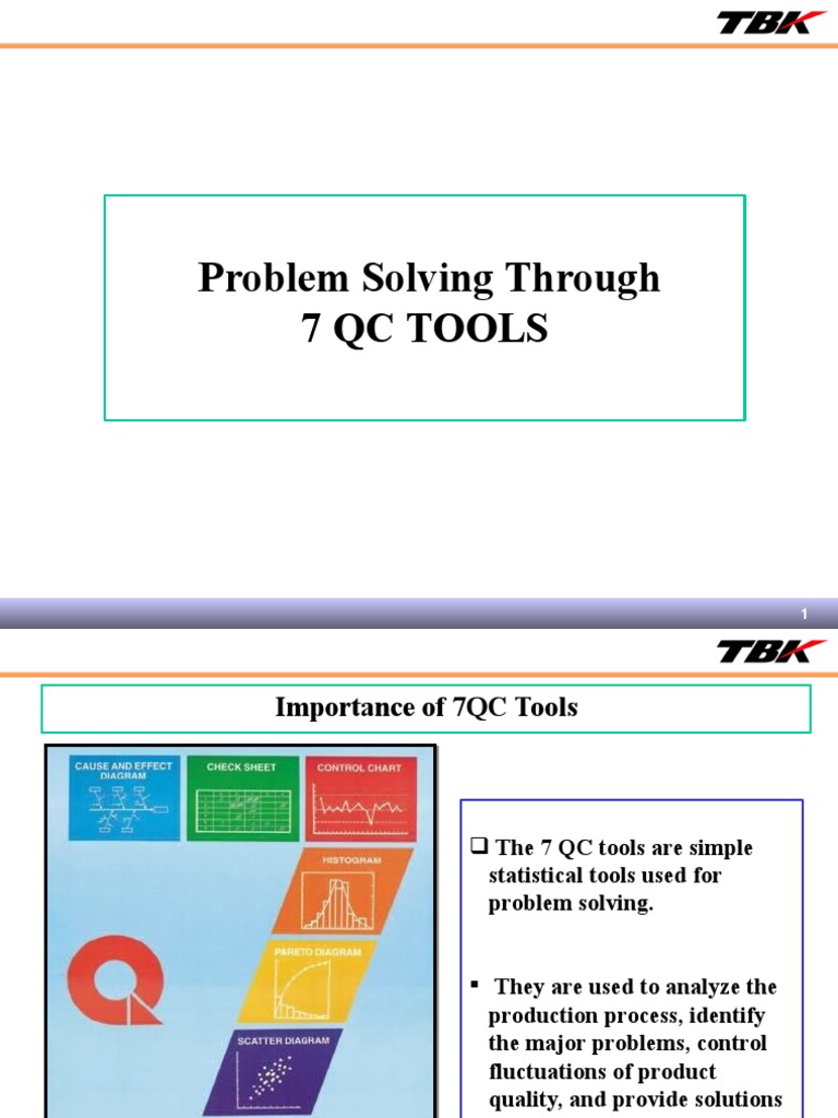 Problem Solving Through: 7 QC Tools | PDF | Scatter Plot | Statistical Classification
