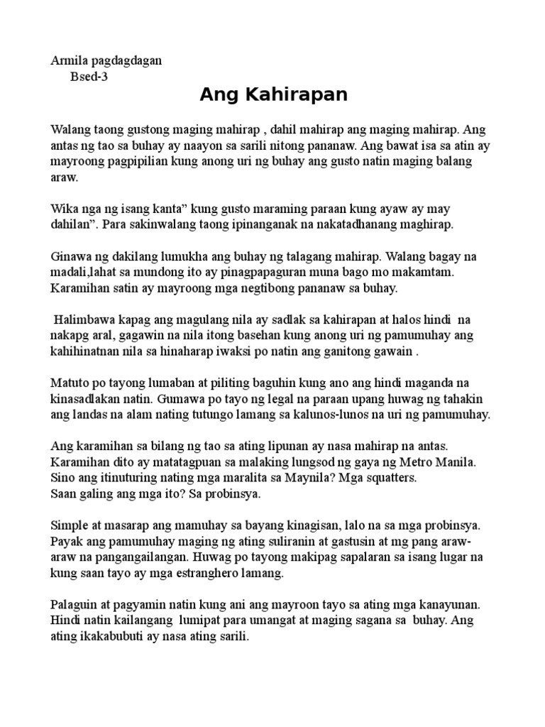 Kahirapan | PDF