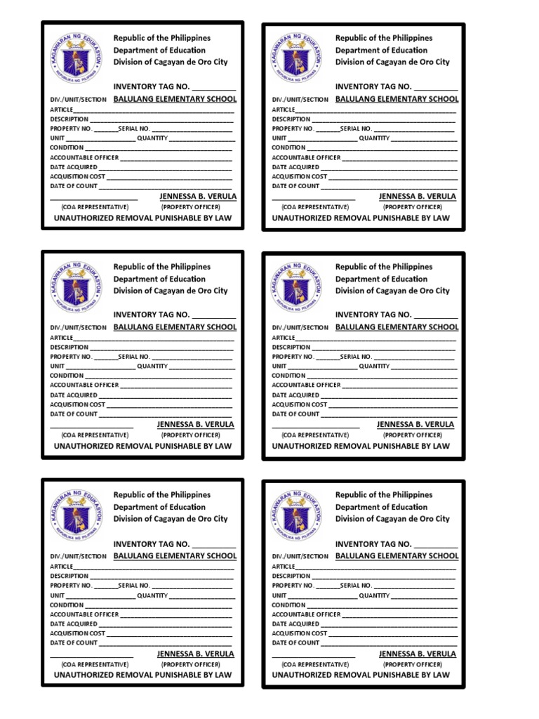 JENNESSA B. VERULA - Jennessa B. Verula | PDF | Inventory | Logistics