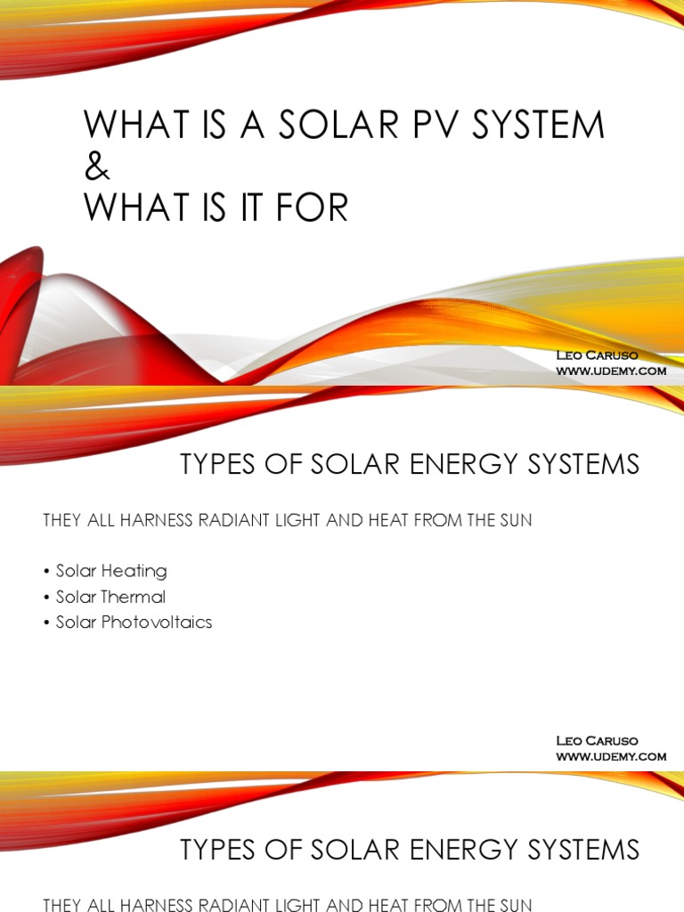 Overview of Solar PV Systems | PDF | Science & Mathematics | Technology ...