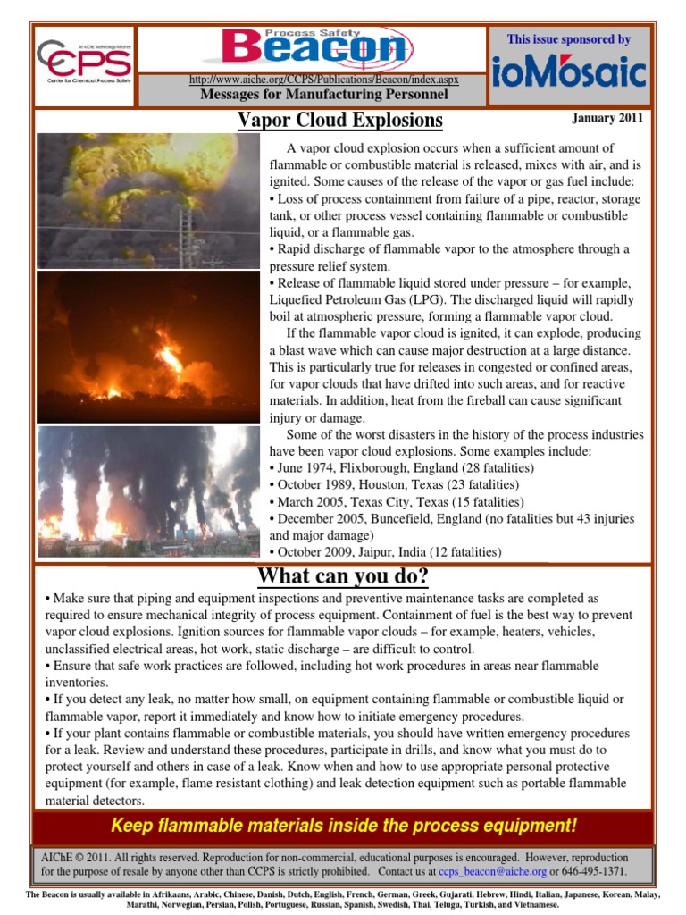 Vapor Cloud Explosions: What Can You Do? | PDF | Explosion | Fuels