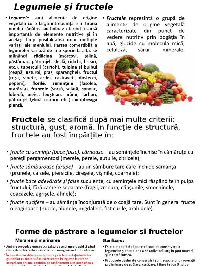 Legumele Si Fructele in Industria Alimentară | PDF