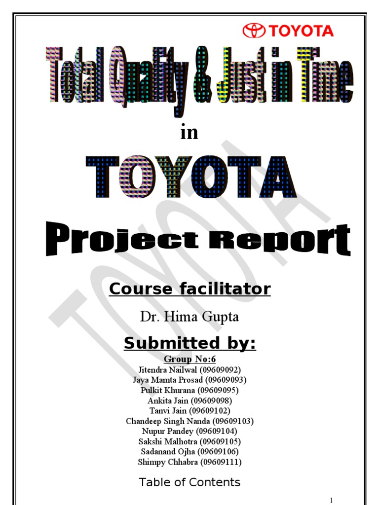 Final TQM Project | PDF | Hybrid Electric Vehicle | Toyota