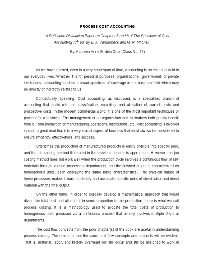 Reflection Paper | PDF | Factors Of Production | Labour Economics