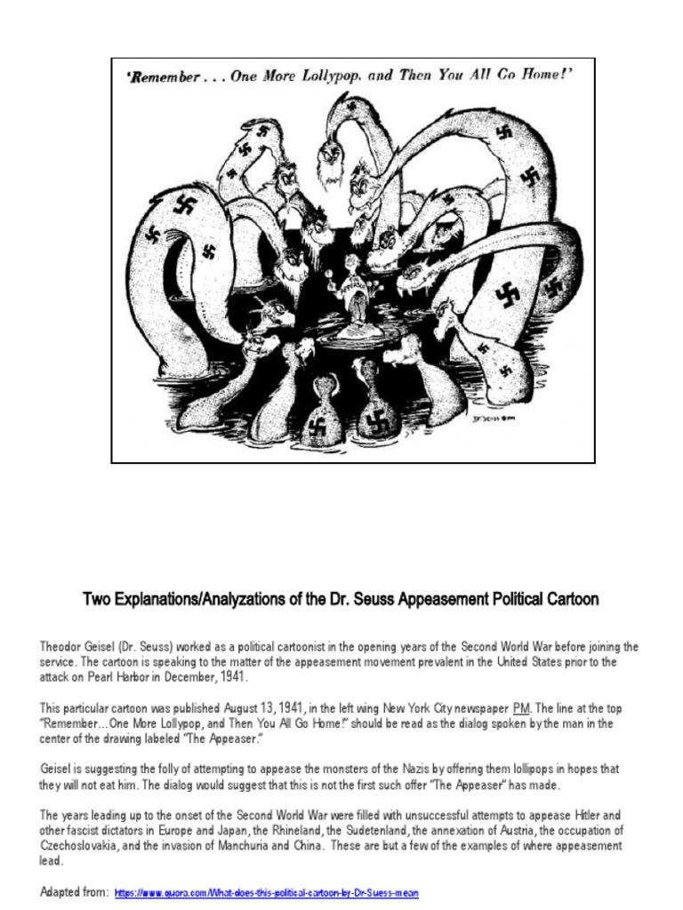 Appeasement Cartoon DrSeuss 2020spr | PDF | Dr. Seuss | World War II