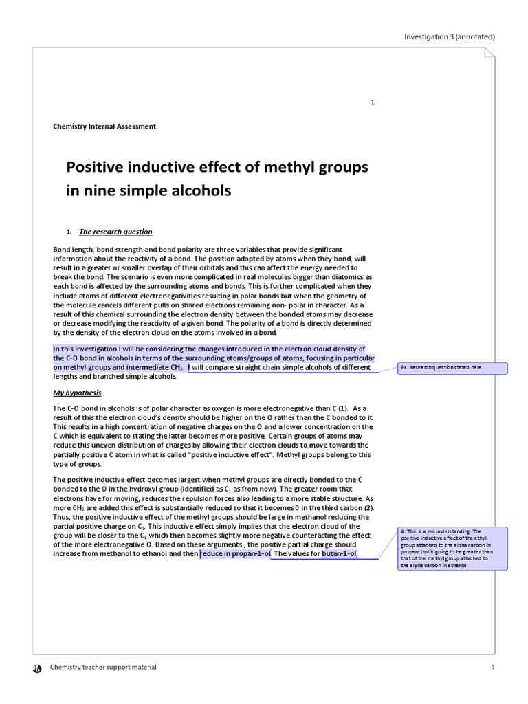 Positive Inductive Effect of Methyl Groups in Nine Simple Alcohols ...