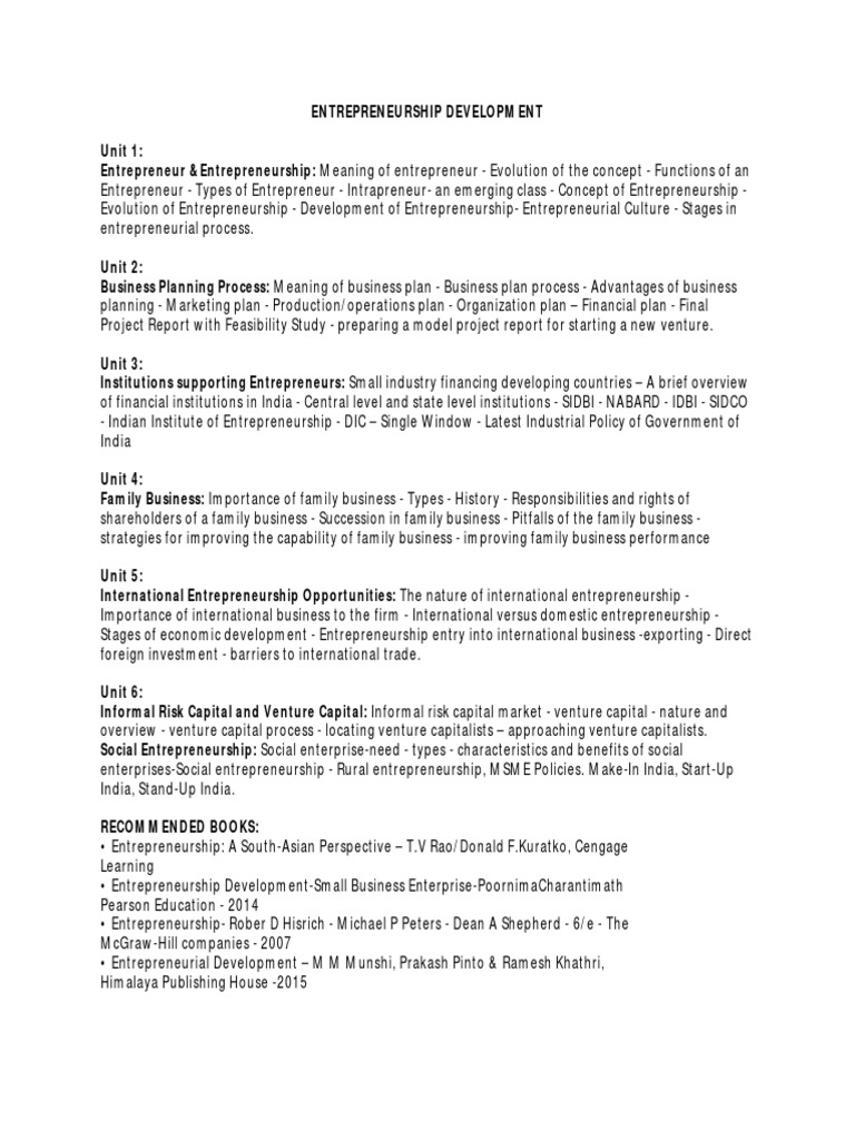 Complete Question Bank - Entrepreneurship Development | PDF | Venture ...